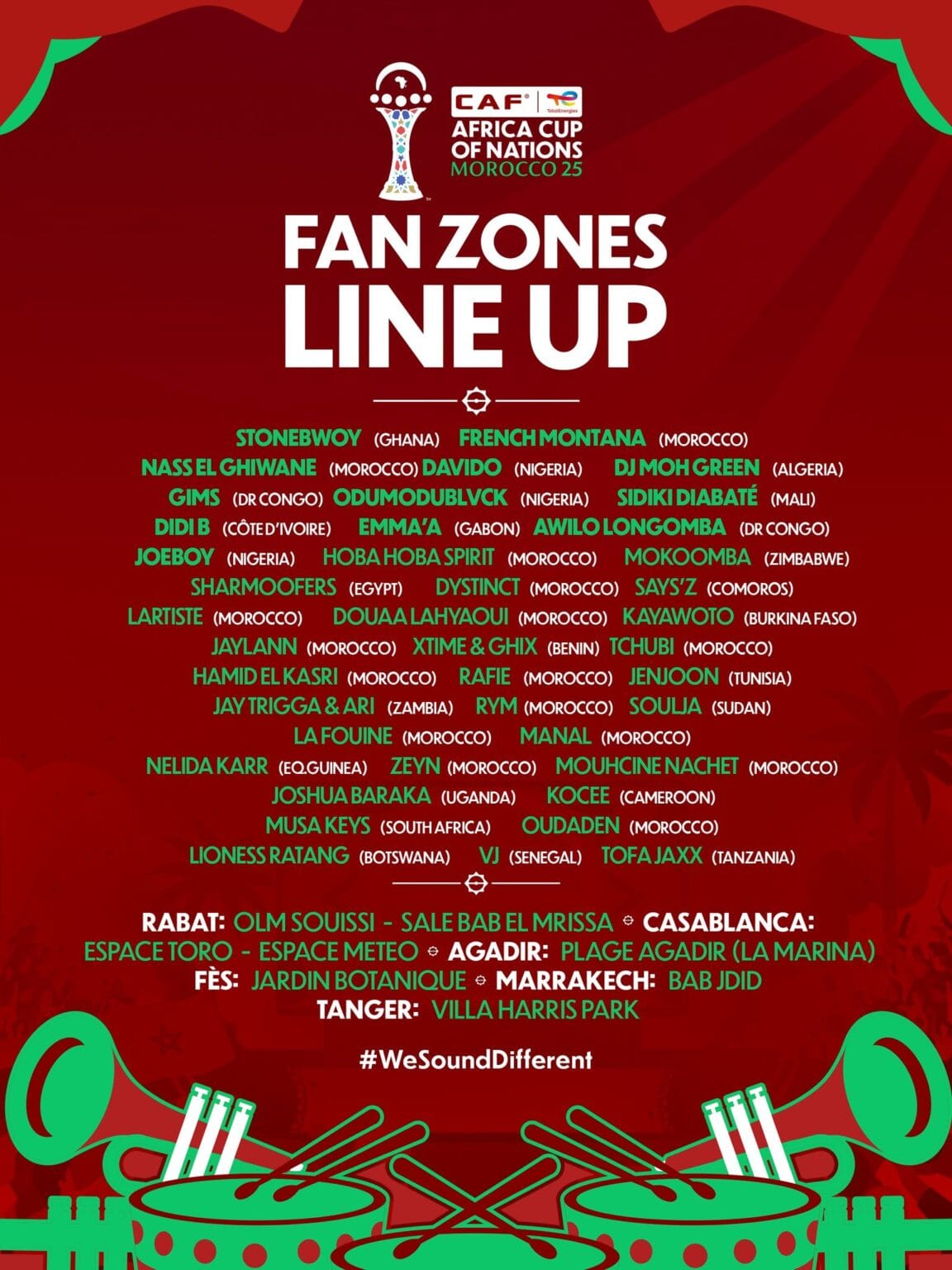 CAF Reveals Fan Zones for AFCON Morocco 2025 - Morocco Beat