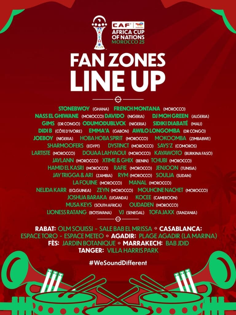CAF Reveals Fan Zones for AFCON Morocco 2025 - MoroccoBeat