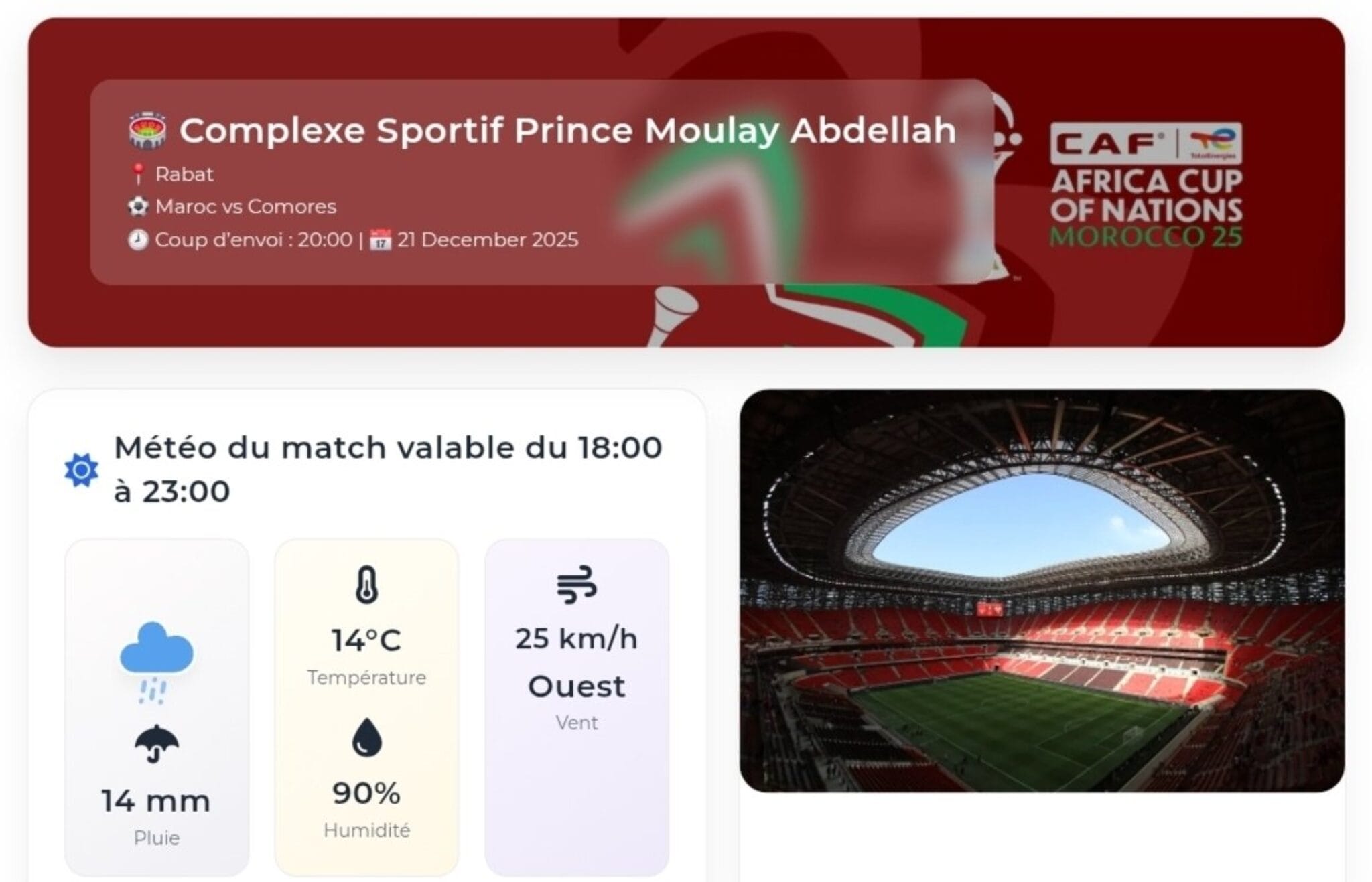 Morocco launches official match weather service for AFCON 2025 ...